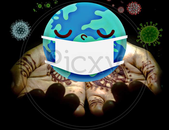 Image of COVID VIRUS ATTACKED ON EARTH ,-ZK740000-Picxy