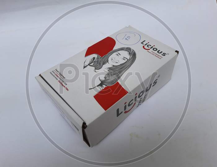 Image of Closeup of Licious Company non veg or Meat packed in the box ...