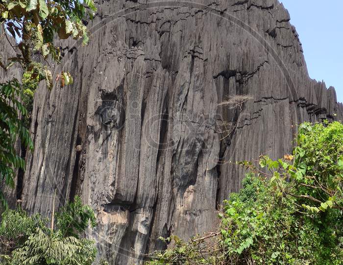 Image of Crystalline karst limestone formation at Yana, Karnataka ...