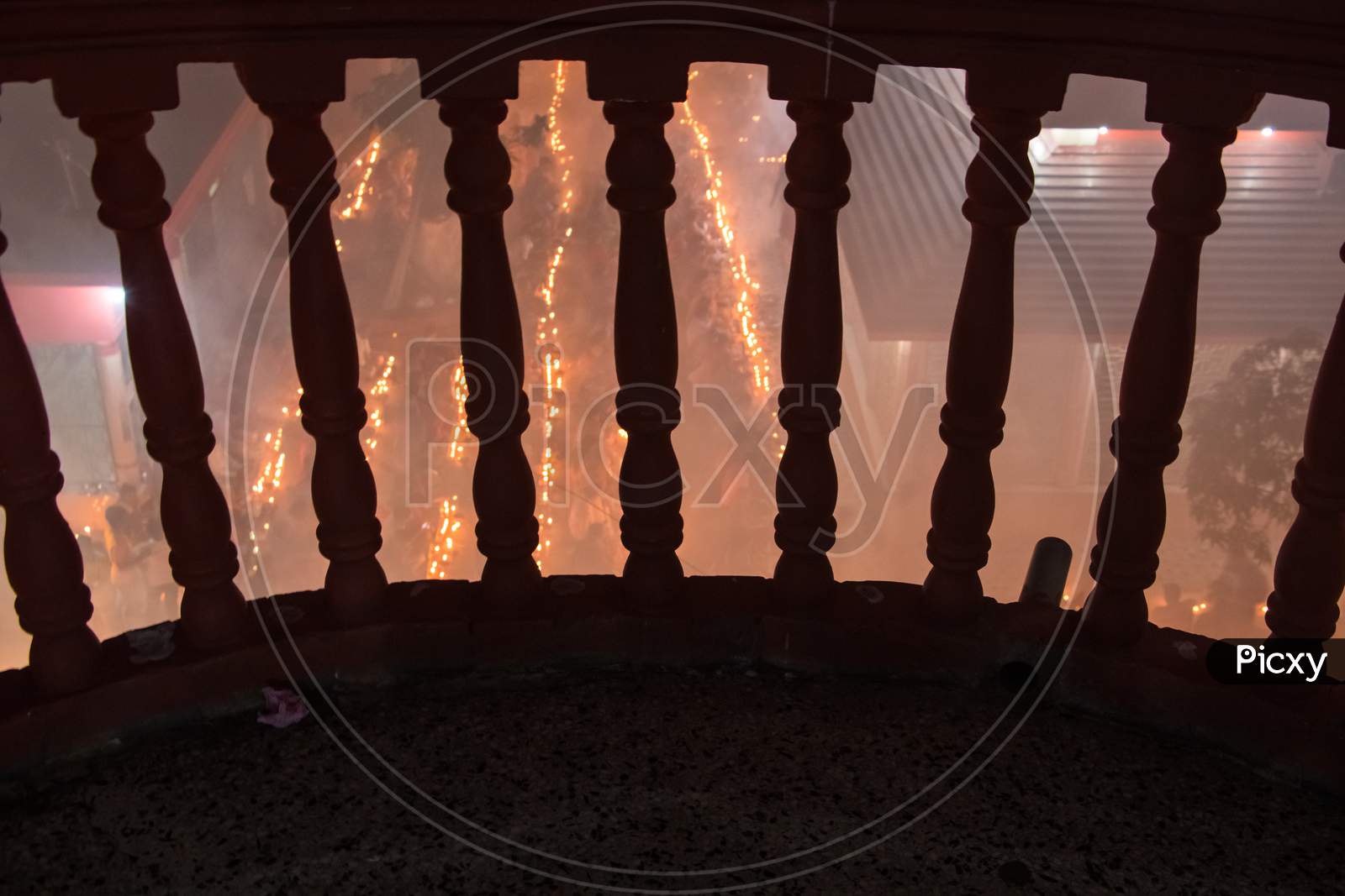 Image of Thousands Of Hindu Devotees Sits With Candle (Prodip) For ...