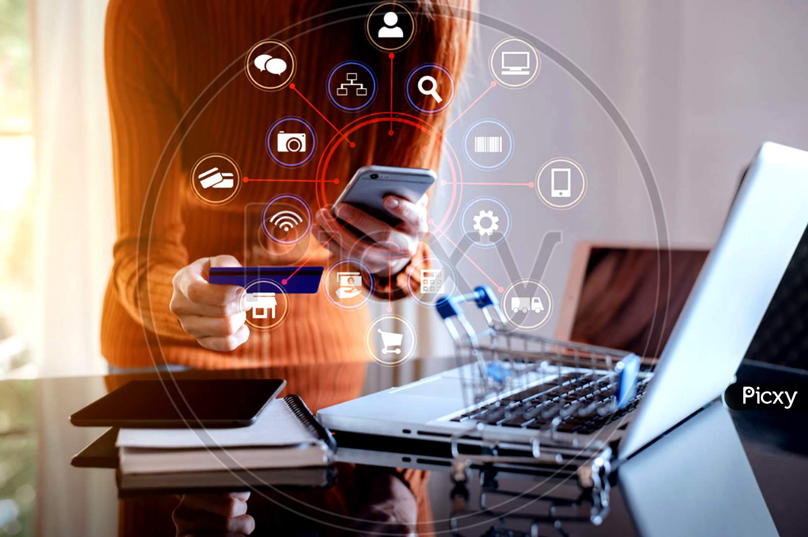 Image of scientist working on computer-ST566213-Picxy