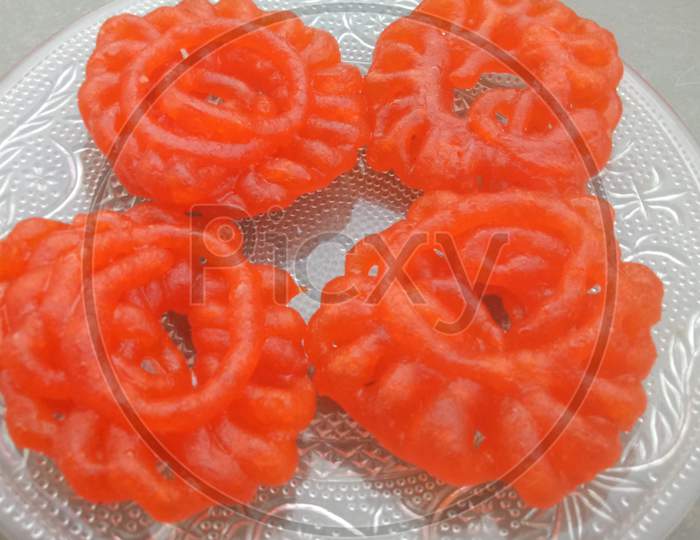 Image of Indian Sweet Food Imarti Also Know as Amriti, Omriti, Jahangir ...