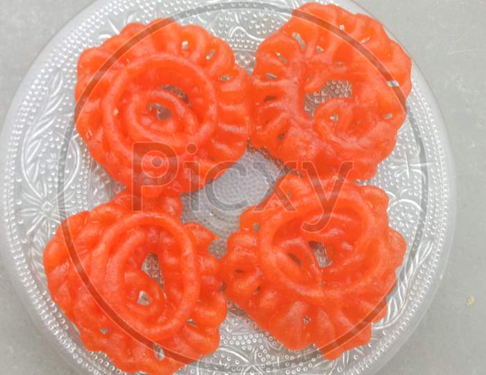 Image of Indian Sweet Food Imarti Also Know as Amriti, Omriti, Jahangir ...