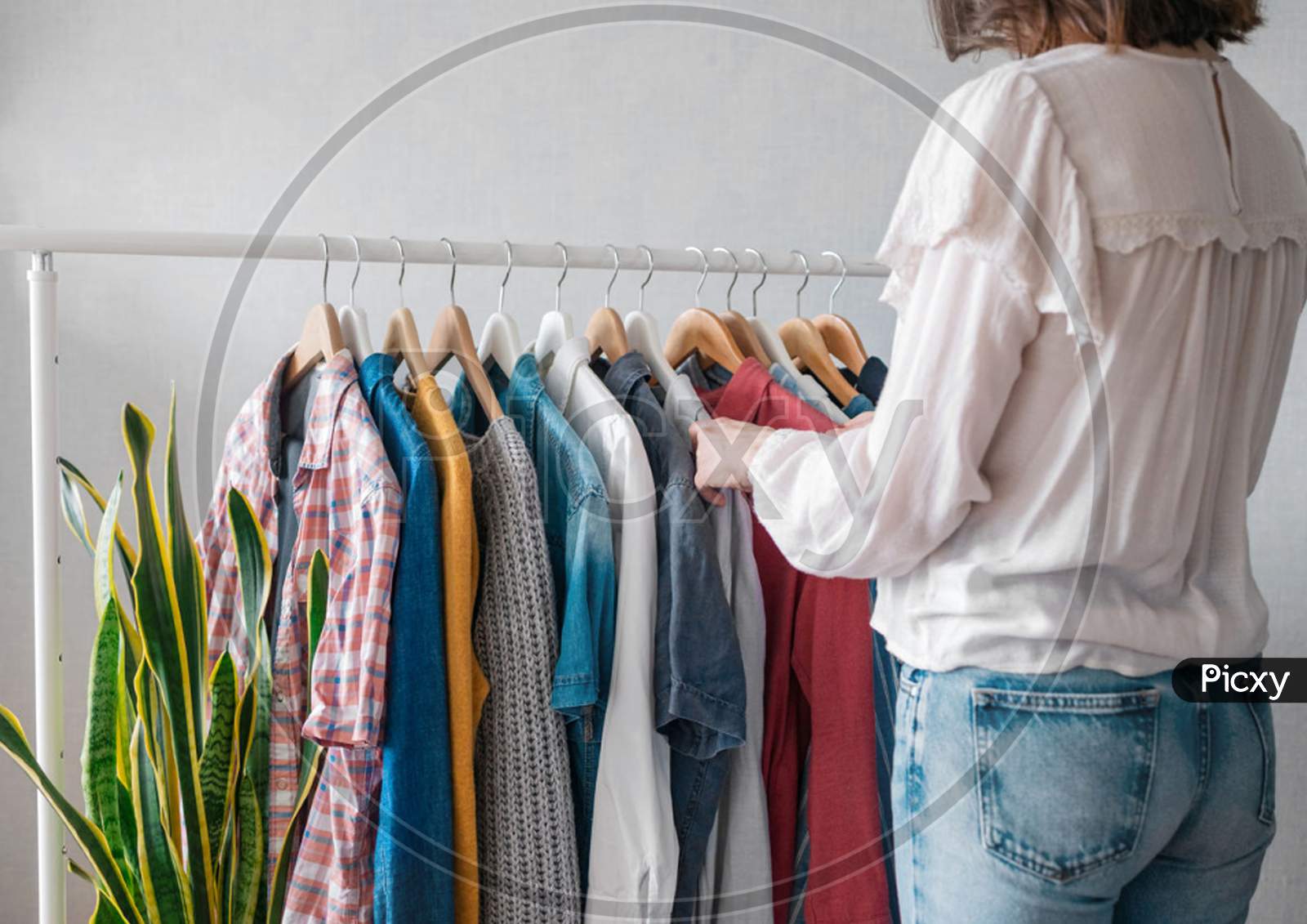 Image of clothes, clothing, fashion, store, rack, hanger, shop, closet ...