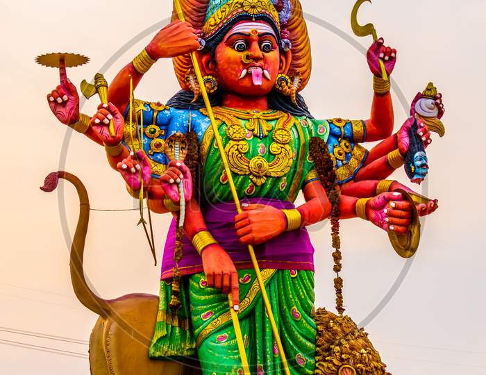 Image of The Biggest Statue of Hindu God Amman, Parasathamman Temple ...