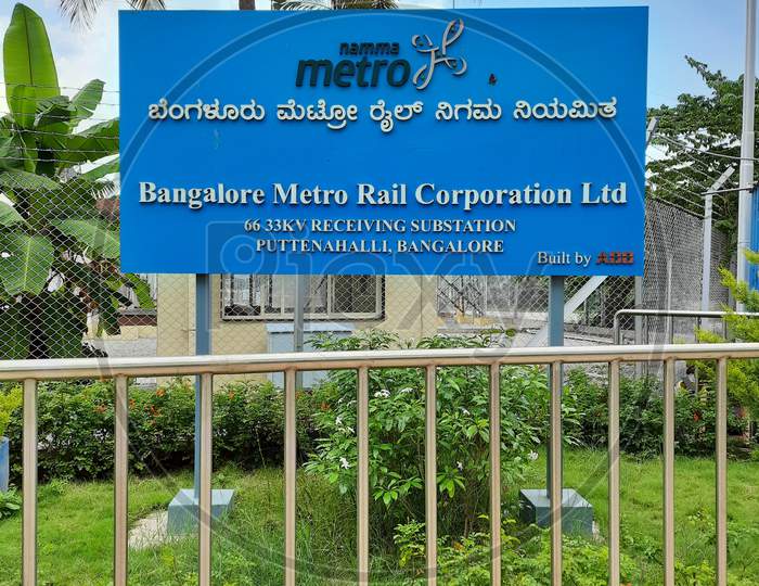 Image of Closeup Of Namma Metro Bangalore Metro Rail Corporation ...