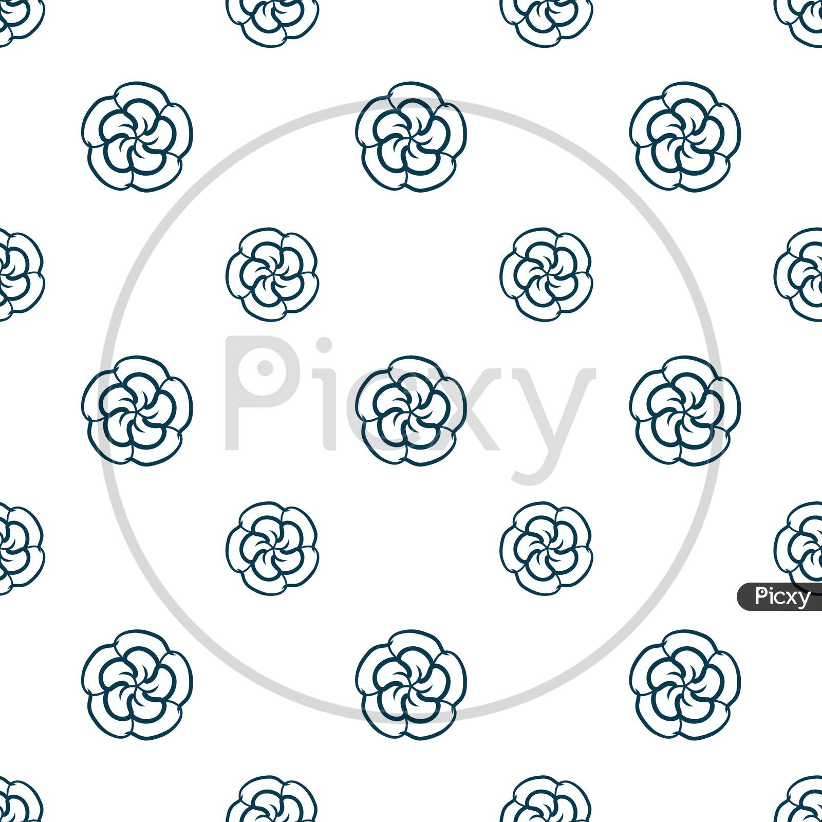 Image of Hand-Drawn Seamless Repeat Pattern, Vector Repeat Pattern For ...