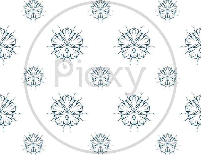 Image of Monochrome Textile Repeat Pattern, Seamless Vector Repeat ...