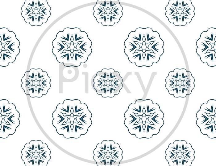 Image of Monochrome Textile Repeat Pattern, Seamless Vector Repeat ...