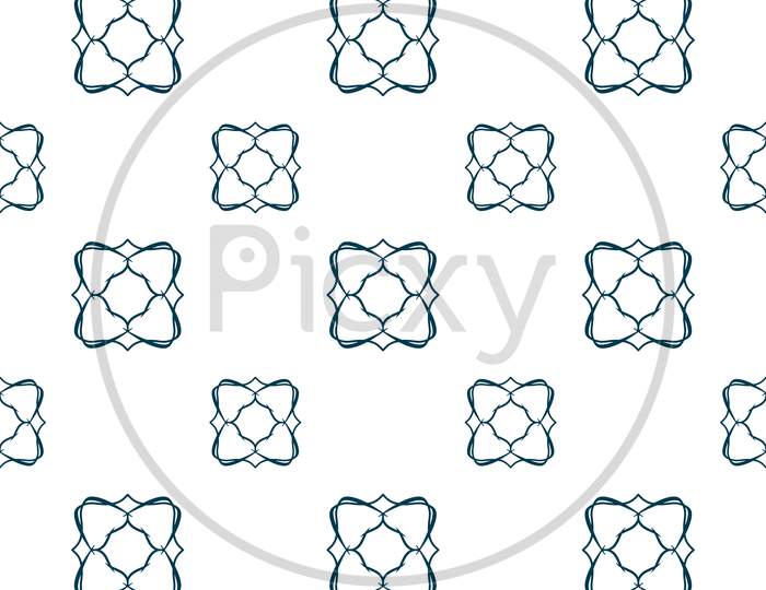 Image of Monochrome Textile Repeat Pattern, Seamless Vector Repeat ...