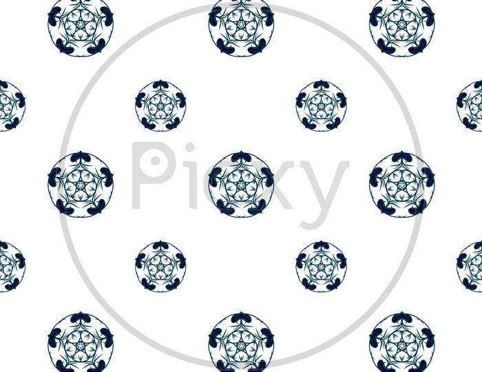 Image of Monochrome Textile Repeat Pattern, Seamless Vector Repeat ...