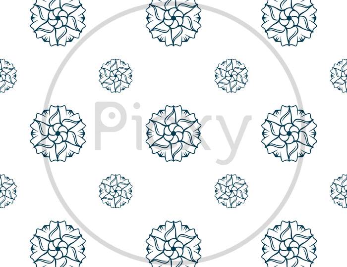 Image of Monochrome Textile Repeat Pattern, Seamless Vector Repeat ...