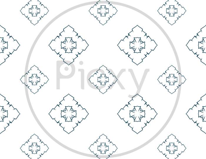 Image of Monochrome Textile Repeat Pattern, Seamless Vector Repeat ...
