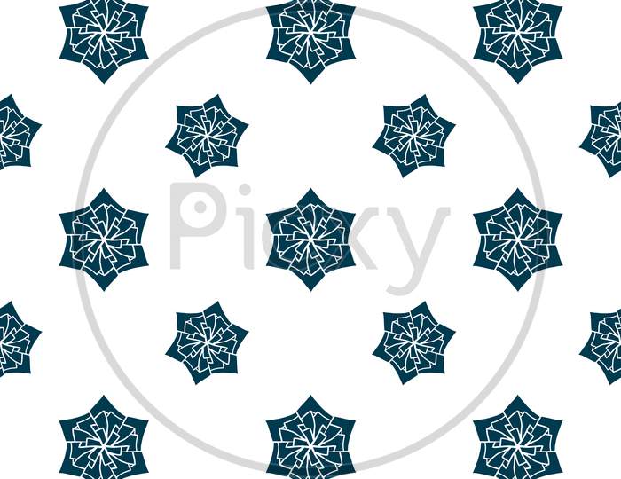 Image of Single Color Hand Drawn Textile Repeat Pattern, Seamless ...