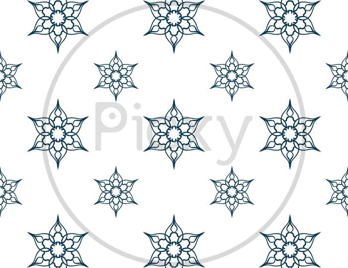 Image of Hand-Drawn Seamless Repeat Pattern, Vector Repeat Pattern For ...