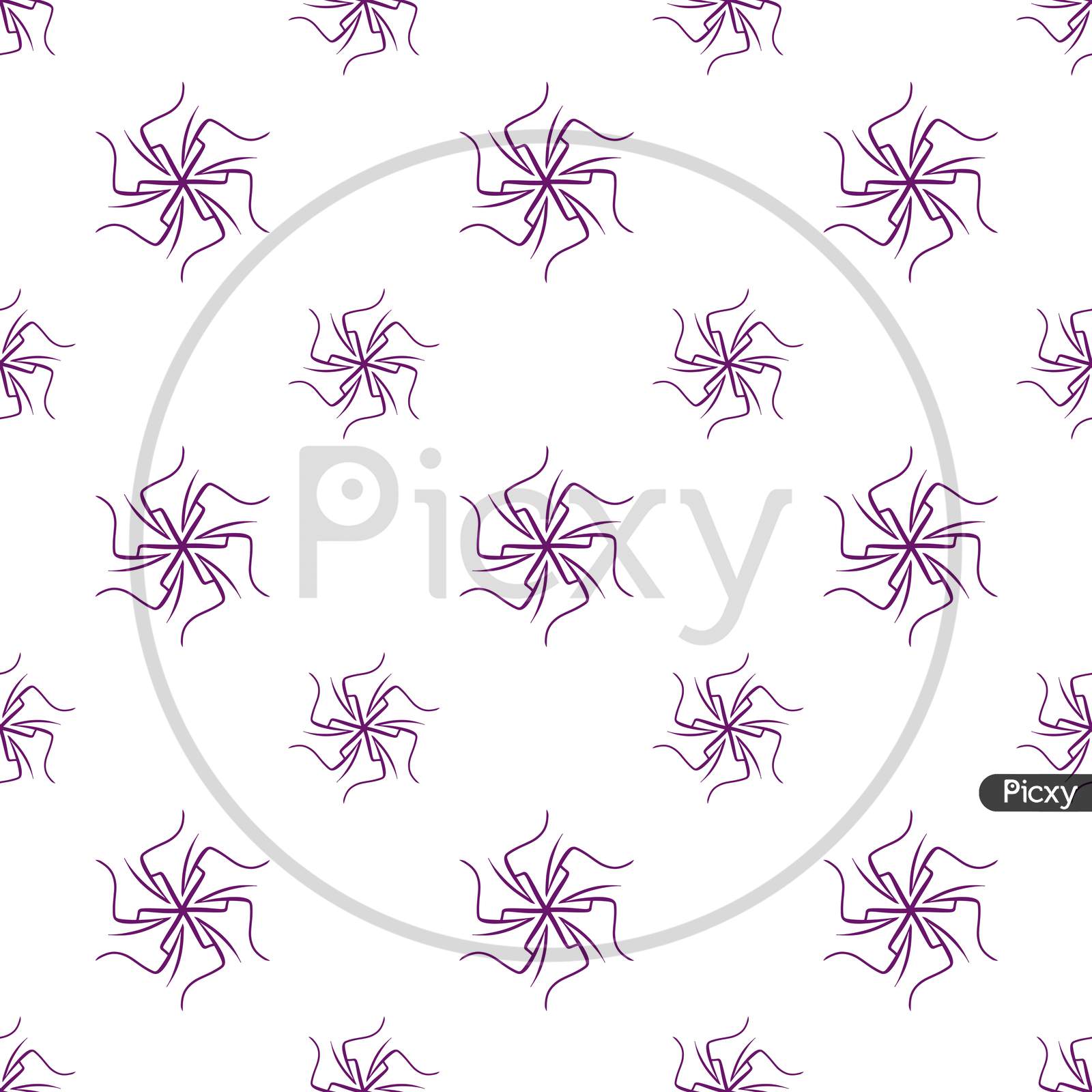 Image of Hand Drawn Multicolor Repeat Pattern On Transparent Background ...