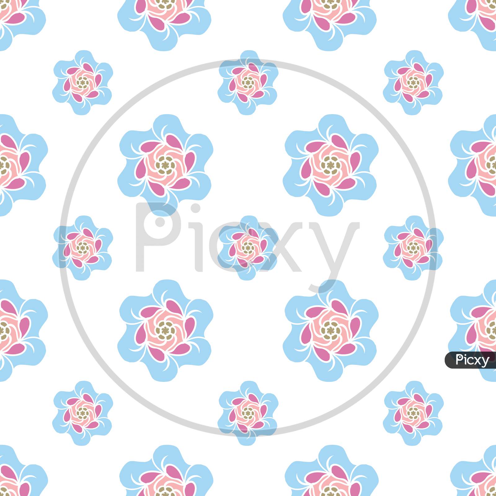 Image of Hand-Drawn Multicolor Repeat Pattern On Transparent Background ...