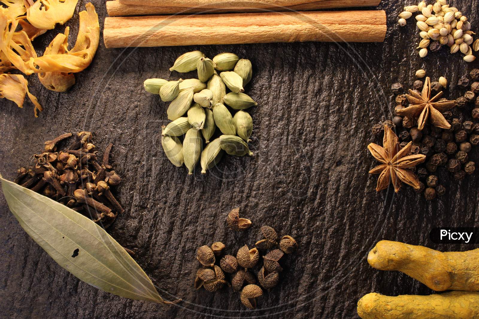Image of background, brown, food, healthy, ingredient, spices, spices ...