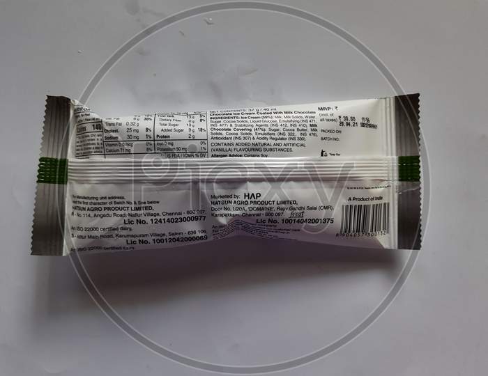 Image of Closeup of Raspberry Ripple, Chocolate, and Kulfi flavor Arun ...