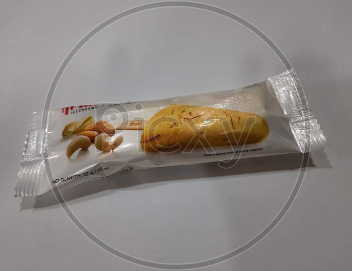 Image of Closeup of Raspberry Ripple, Chocolate, and Kulfi flavor Arun ...