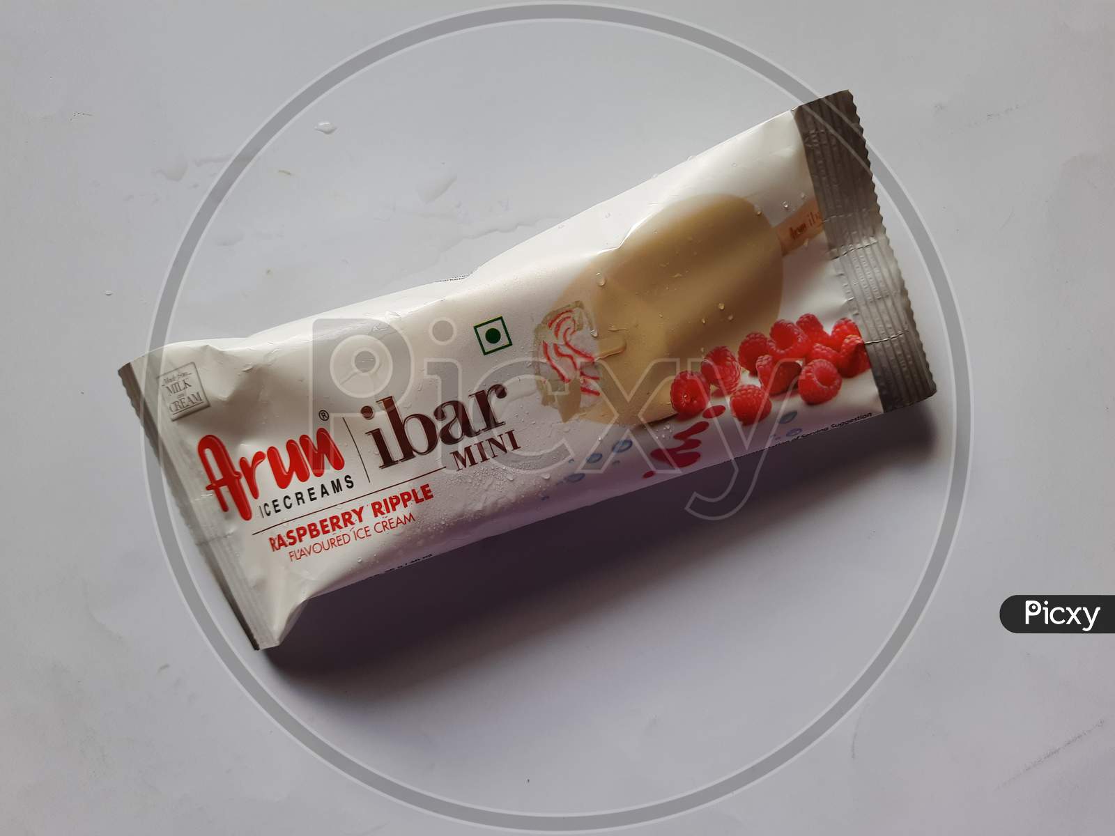 Image of Closeup of Raspberry Ripple, Chocolate, and Kulfi flavor Arun ...