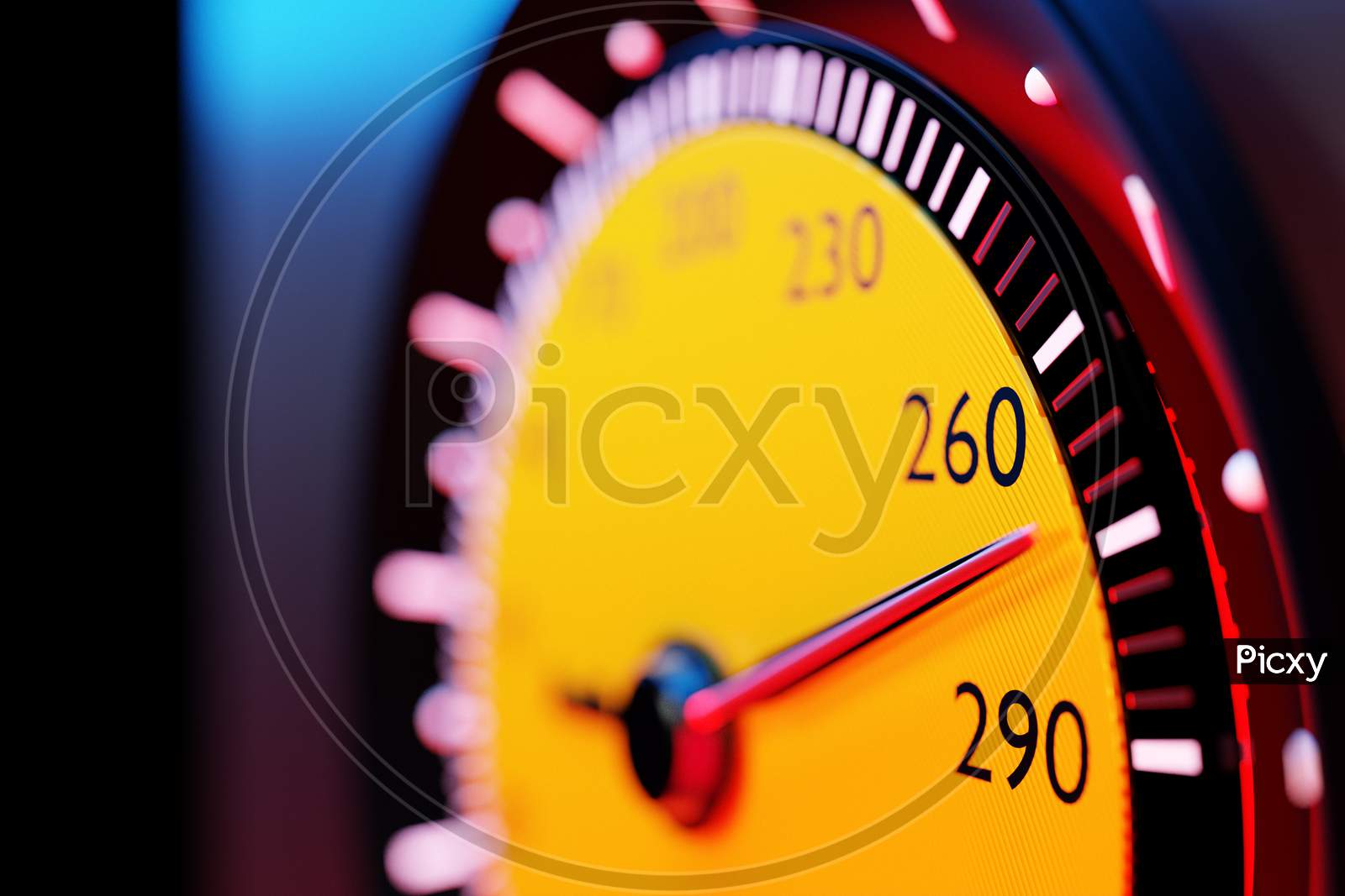 Image of 3D Illustration Of The New Car Interior Details. Yellow ...