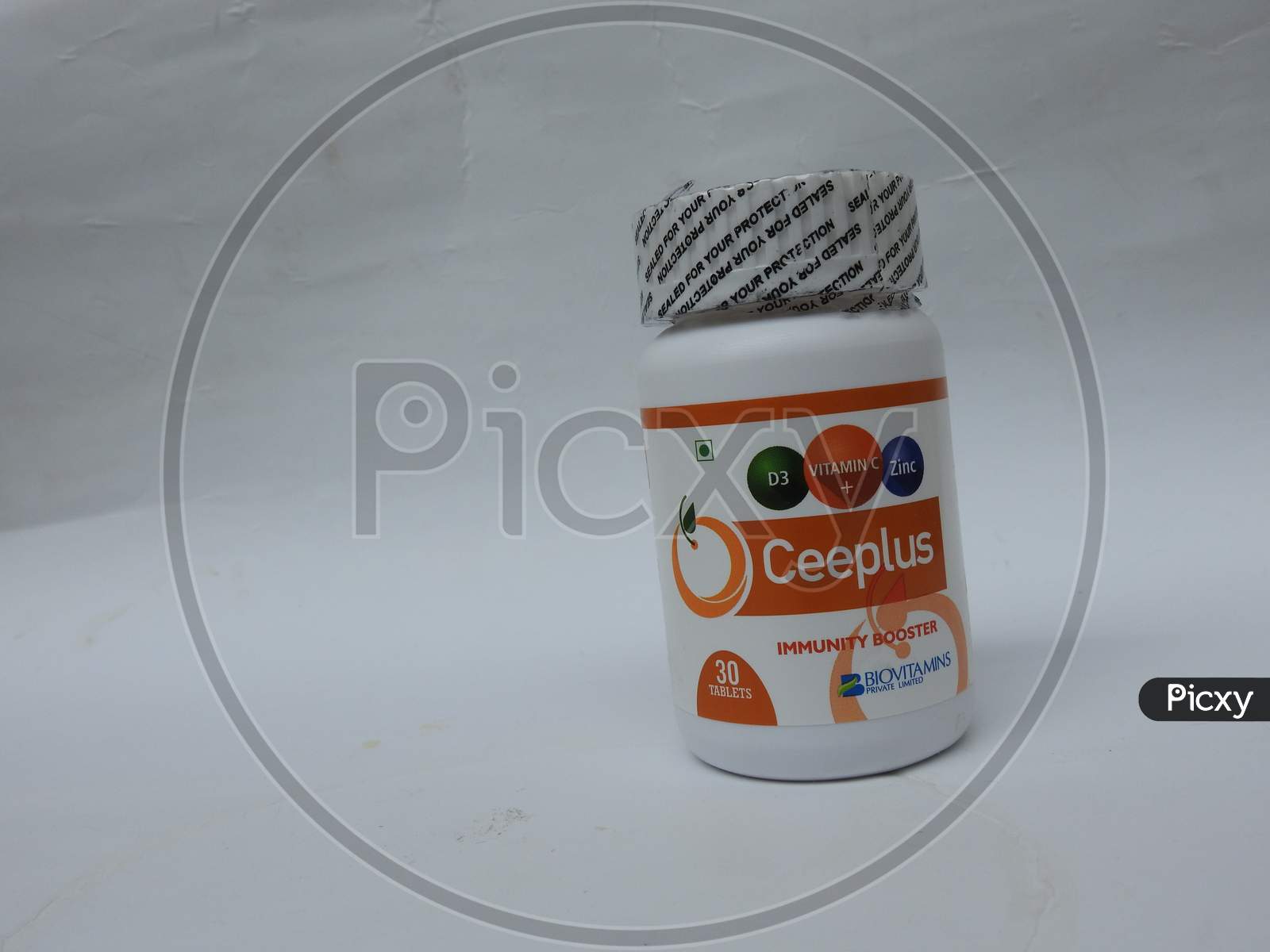 Image of Closeup of Ceeplus Immunity Booster Tablets Plastic Container ...