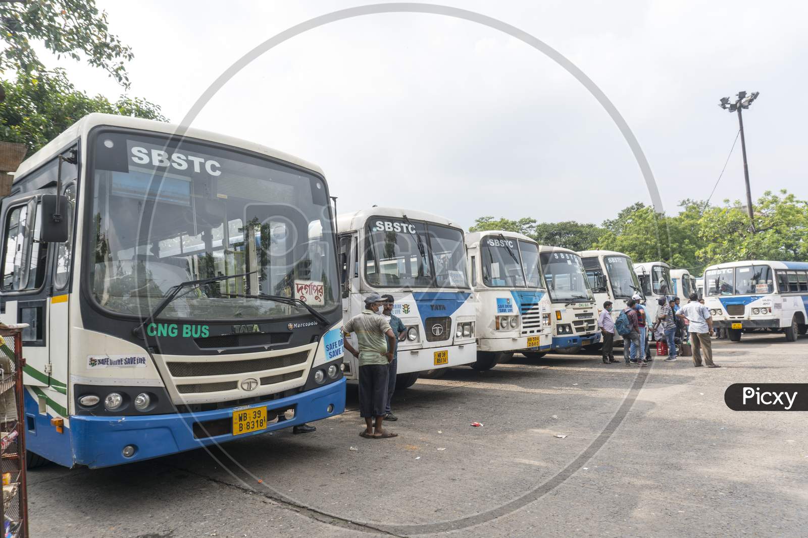 Image of West Bengal State Transport Corporation or WBSTC Bus Stand In ...