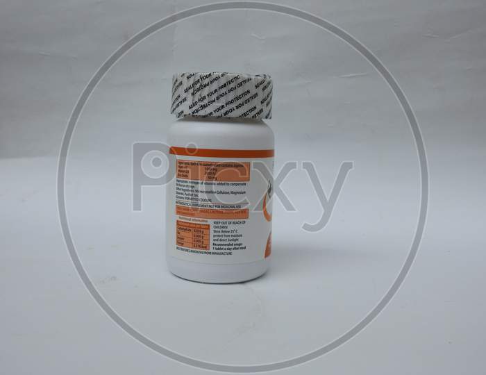 Image of Closeup of Ceeplus Immunity Booster Tablets Plastic Container ...