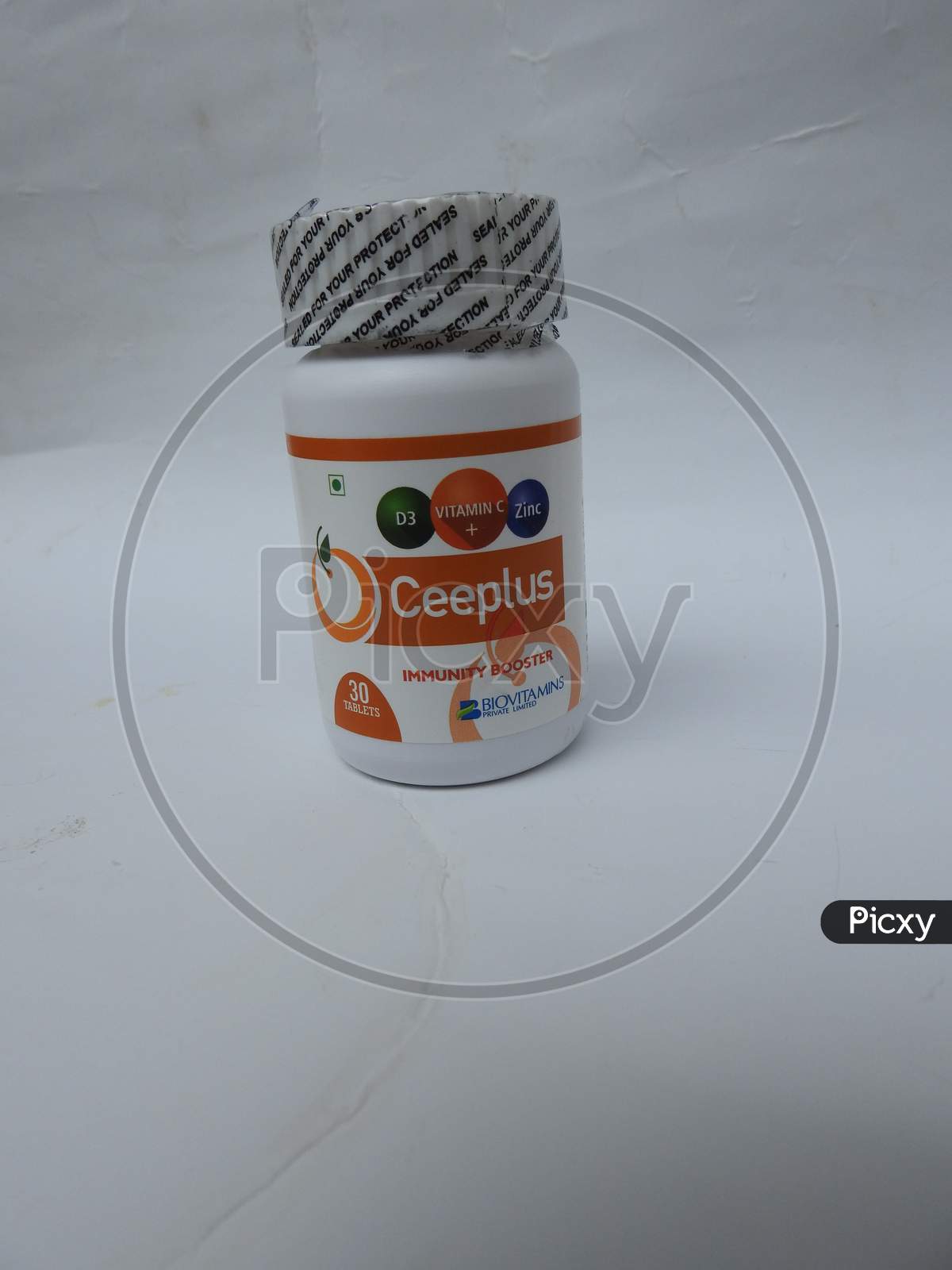 Image of Closeup of Ceeplus Immunity Booster Tablets Plastic Container ...