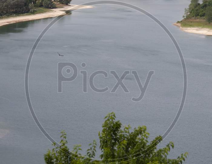 Image of Beautiful Landscape Of Small Old Town With Beautiful Lake ...