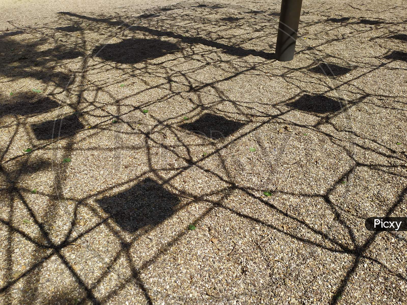 Image of High rope climbing frame on a playground in summer to ...