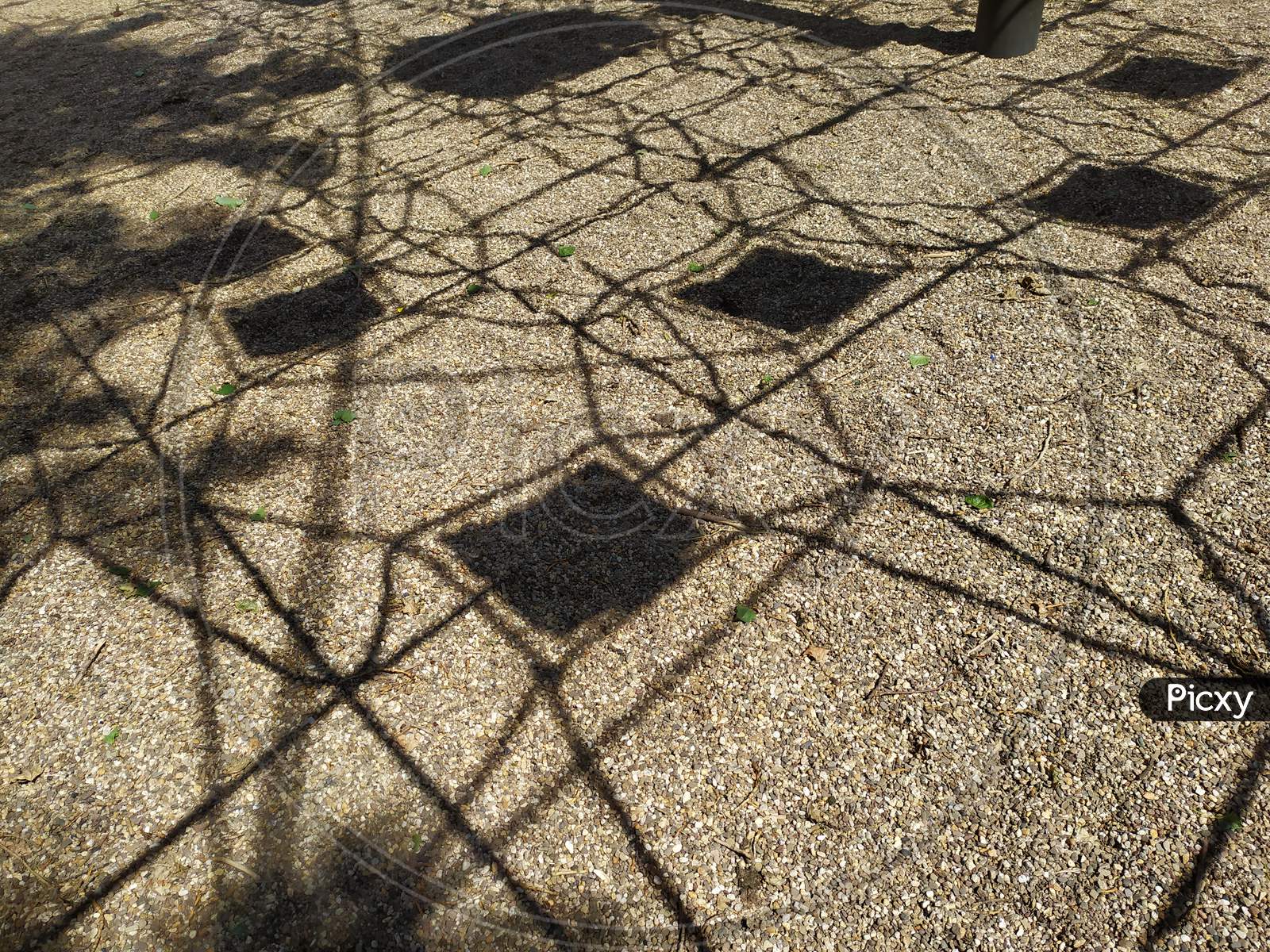 Image of High rope climbing frame on a playground in summer to ...