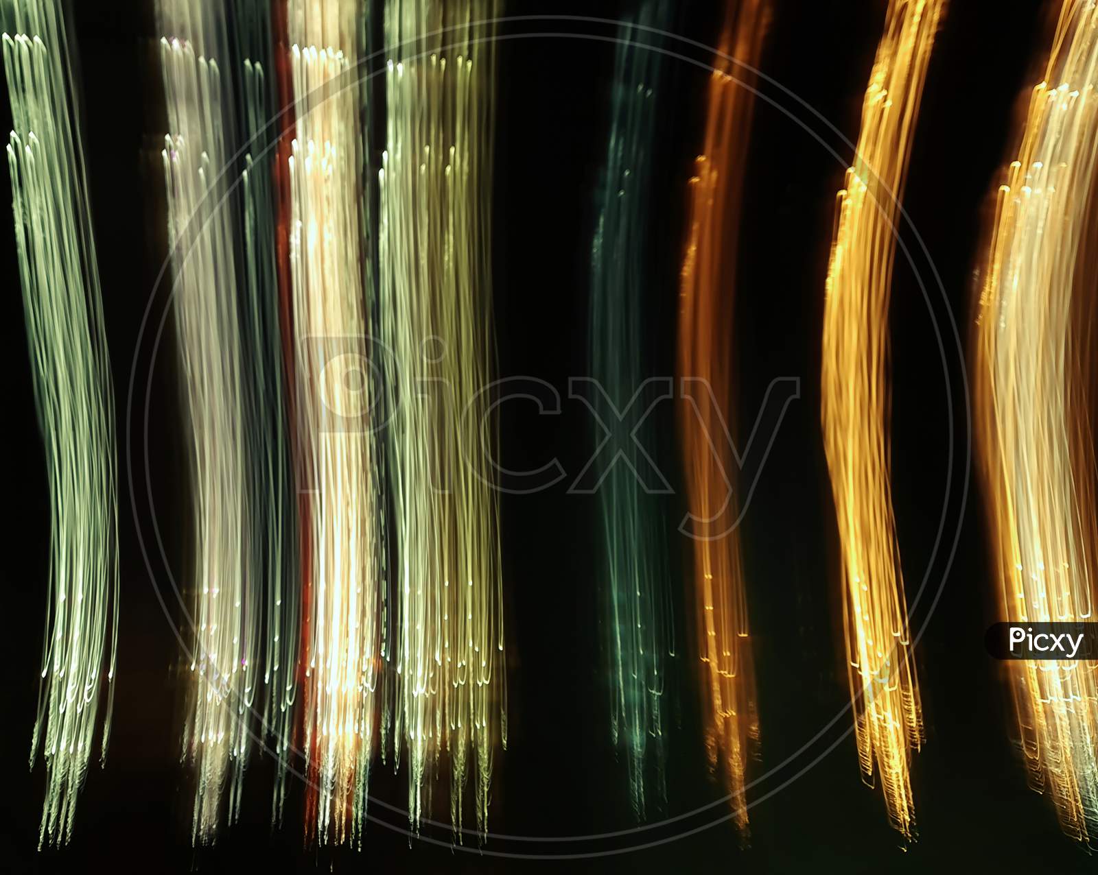 Image of Light Painting Different Colors Pyrotechnic Display At Night ...