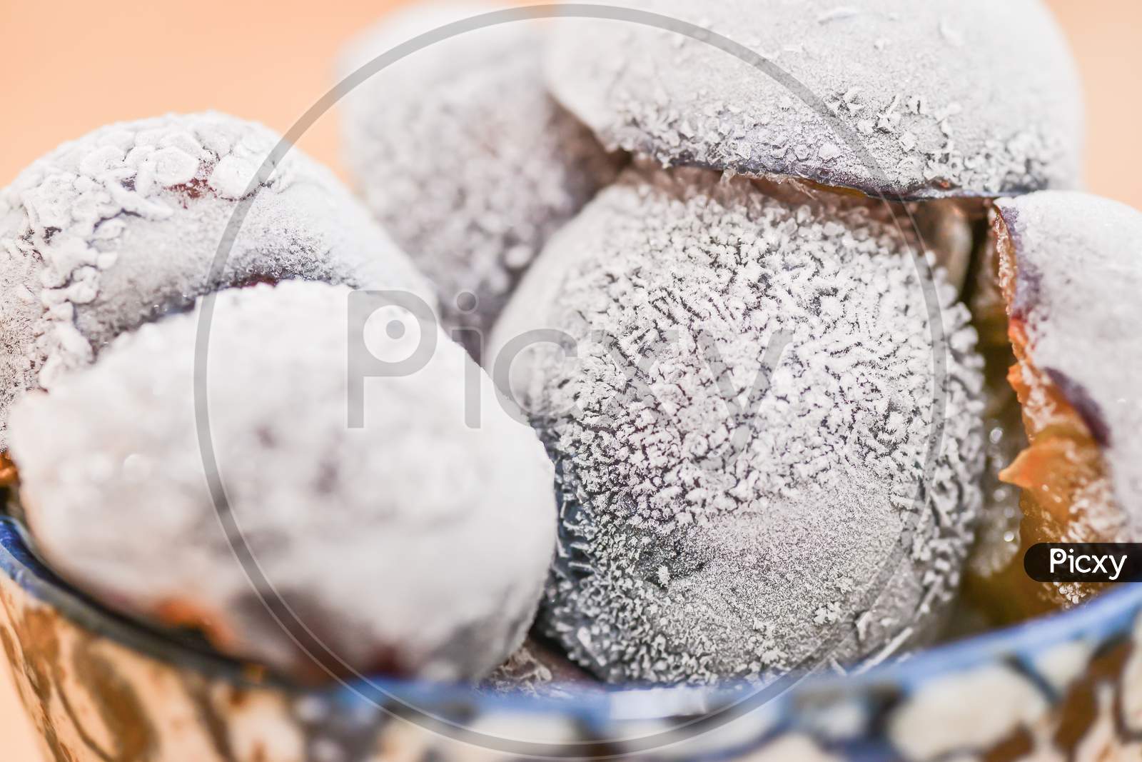Image of frozen plums prepared on the table-OA070381-Picxy