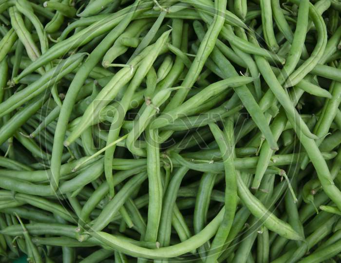 Image of Fresh green beens vegetable in large quantity. Also uses for ...