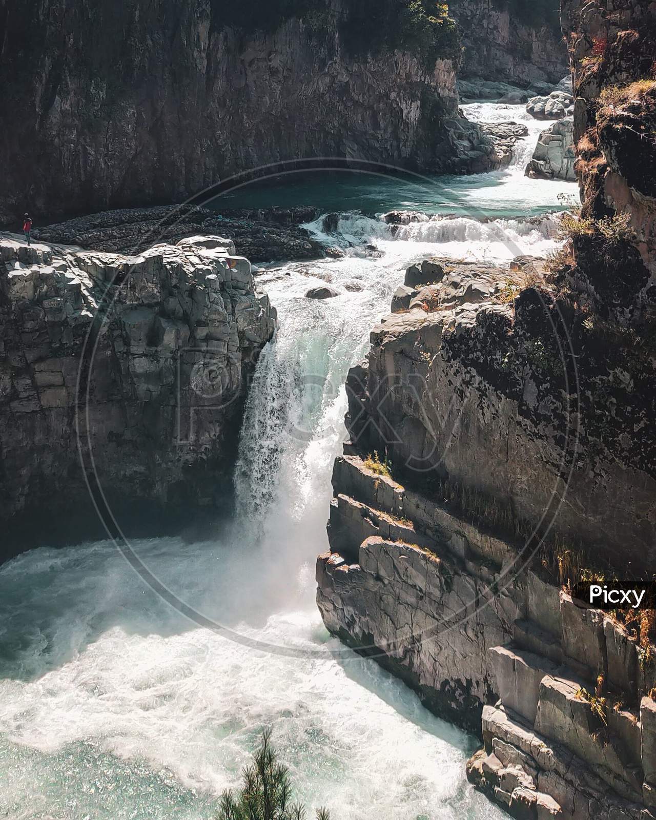 Image of Aharbal fall Kashmir-OQ166790-Picxy