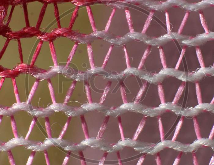 Image of Macro of fabric. Macro of cotton threads. Nice pattern of ...