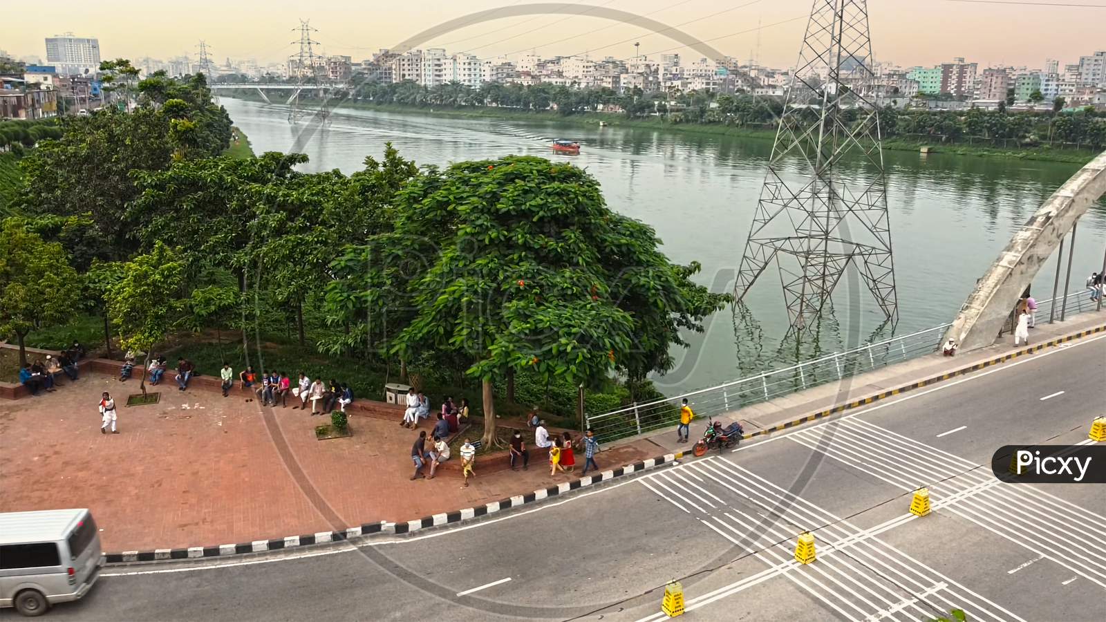 Image of Hatirjheel Is A Lakefront In Dhaka, Bangladesh.-HX463087-Picxy