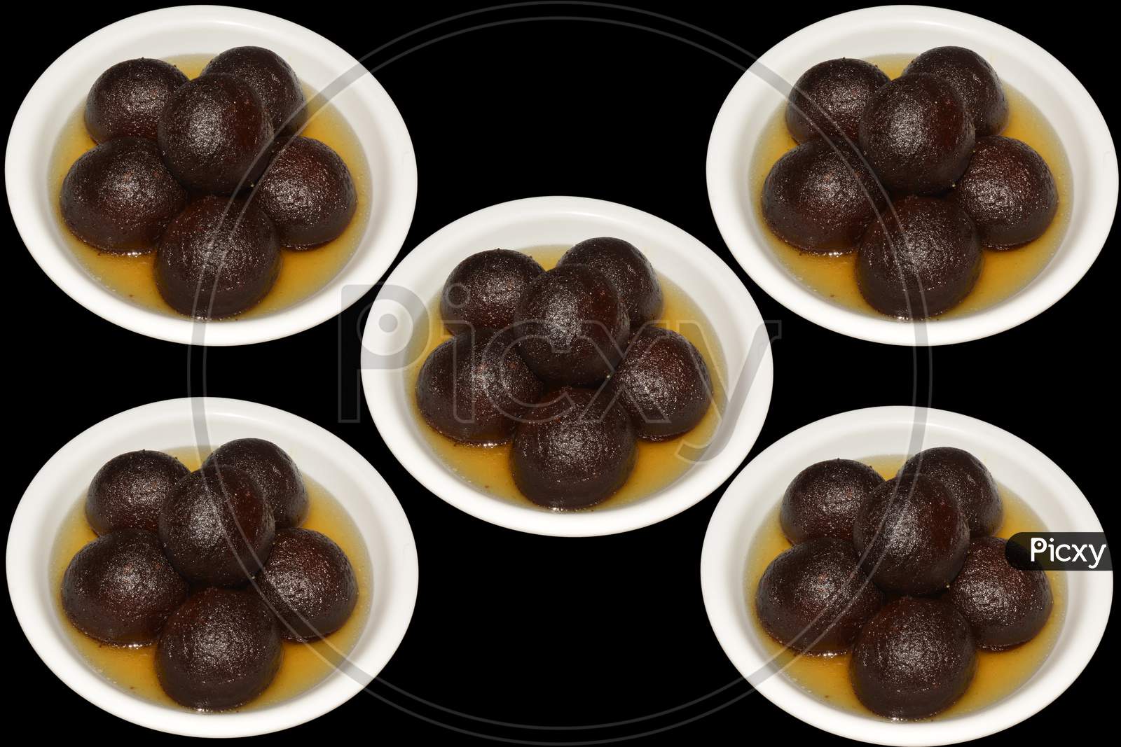 Image of Indian sweet dish black gulab jamun or kala jaam-VT977480-Picxy