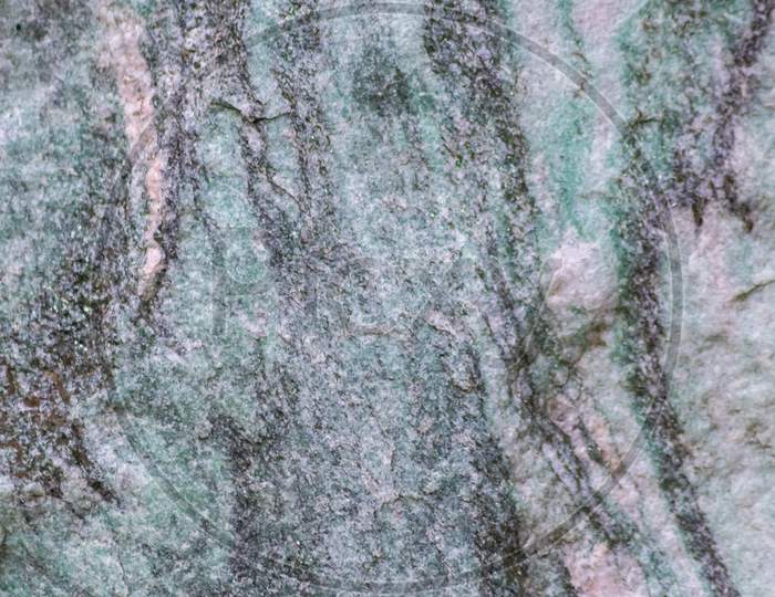 Image of Raw rock in green with minerals and metals as natural stones ...