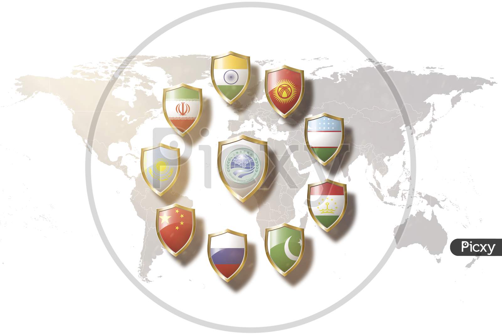 Image of Shanghai Cooperation Organization (Sco) Countries Flags In ... Image of Shanghai Cooperation Organization (Sco) Countries Flags In ...