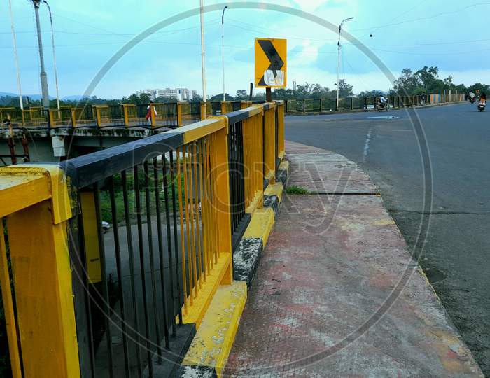 Image of Three ways Crossroad junction on the Top of the Bridge SVVC ...