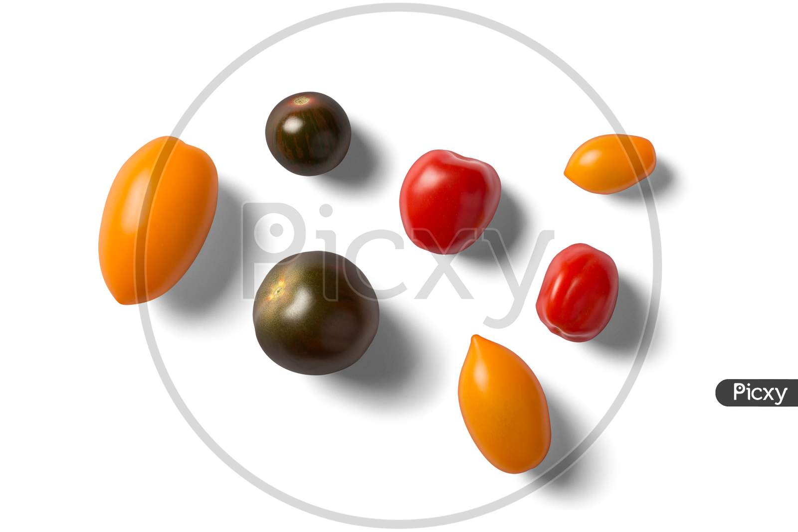 Image of Isolated top angle food in white background | top angle ...