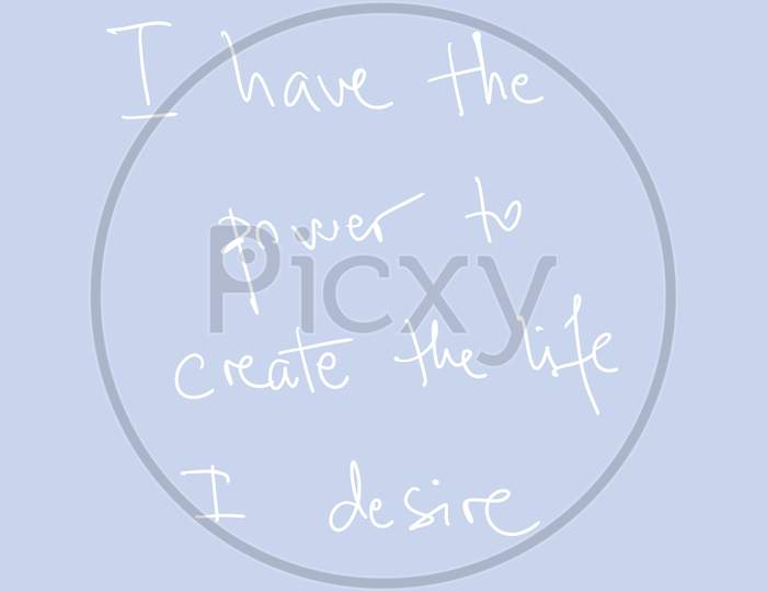 Image of Positive Attitude Quote Written With White Letters On Blue ...