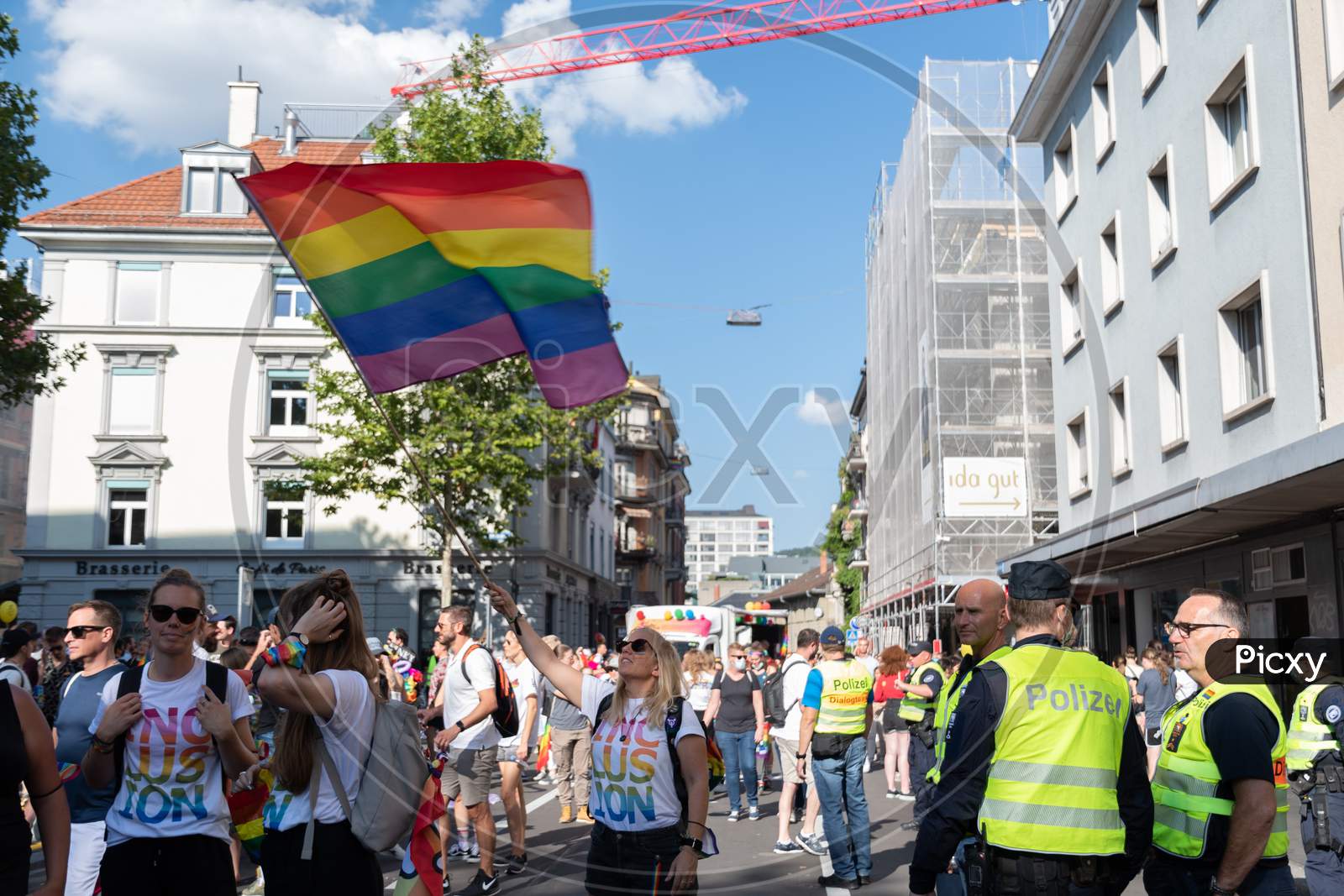 Image of Zurich, Switzerland, September 4, 2021 People At The Gay Pride ...