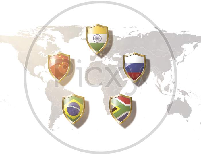 Image of Brics (Brazil, Russia, India, China, And South Africa ...
