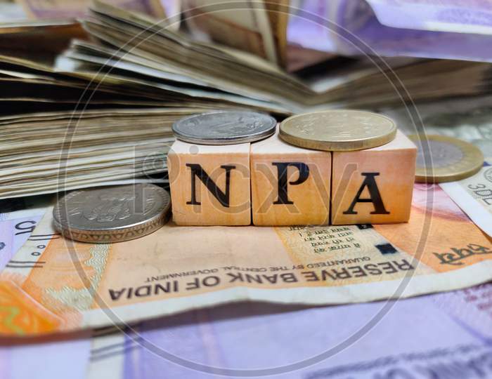 Image of Npa Or Non Performing Assets Business Concept On Indian ...
