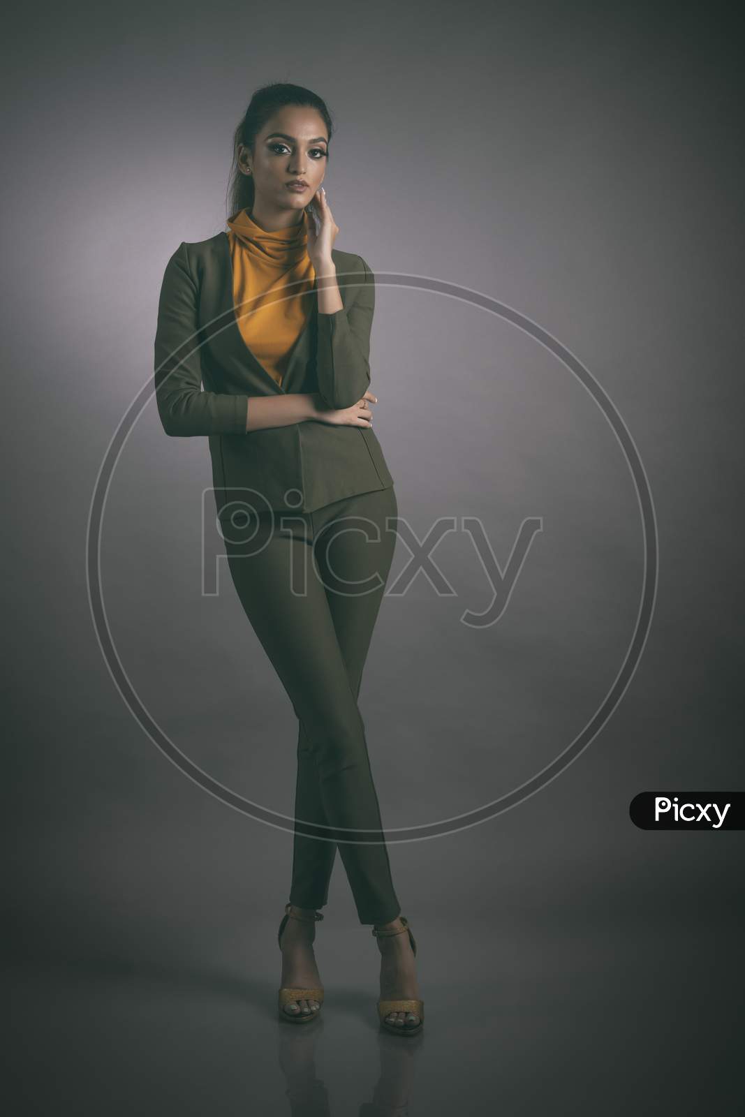 Image of Lifestyle portrait of young Indian Model in western dress ...