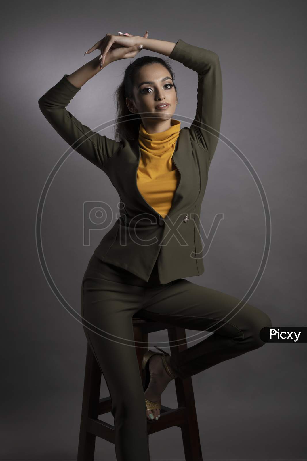 Image of Lifestyle portrait of young Indian Model in western dress ...